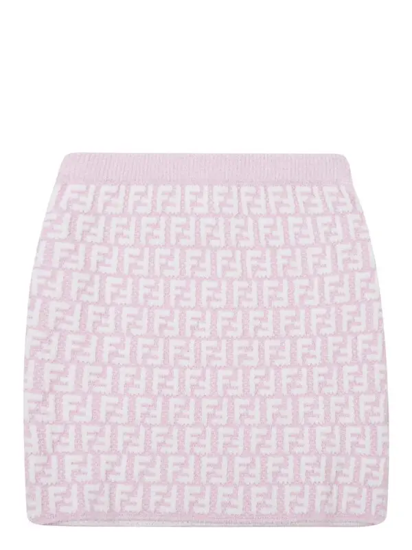 Fendi Elastic Waistband Printed Skirt - Purple