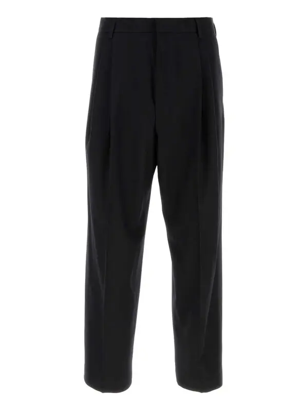 Dries Van Noten Straight-leg Pleated Trousers - Black