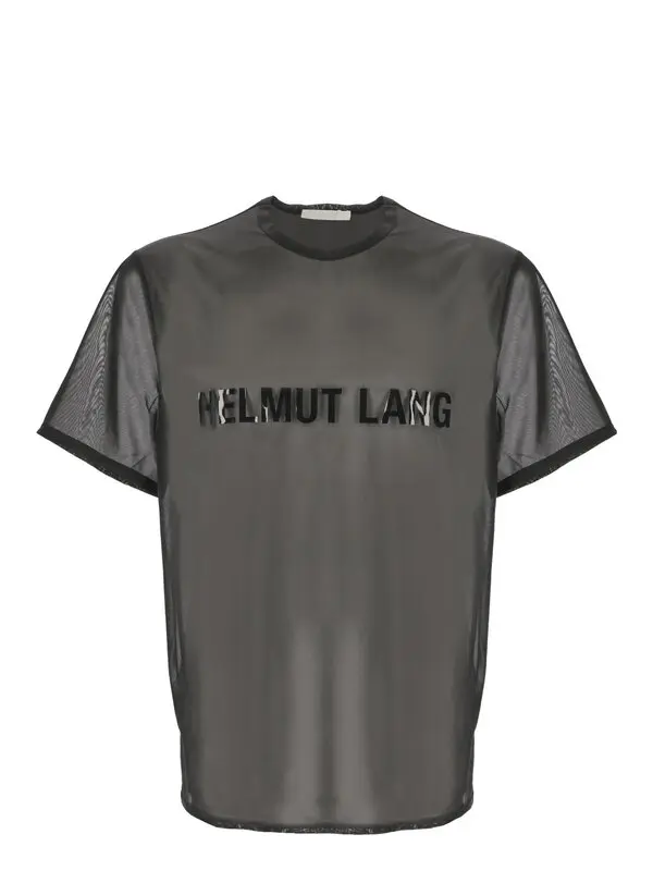 Helmut Lang Sheer Logo Crewneck T-shirt - Black