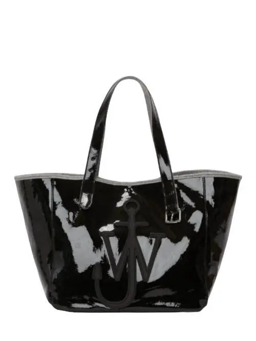 J.W.ANDERSON Jw Anderson Belt Coated-finish Denim Top Handle Bag - Black