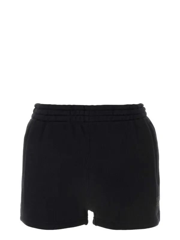 Alexander Wang Terry Sweatshorts With Puff Logo - Black