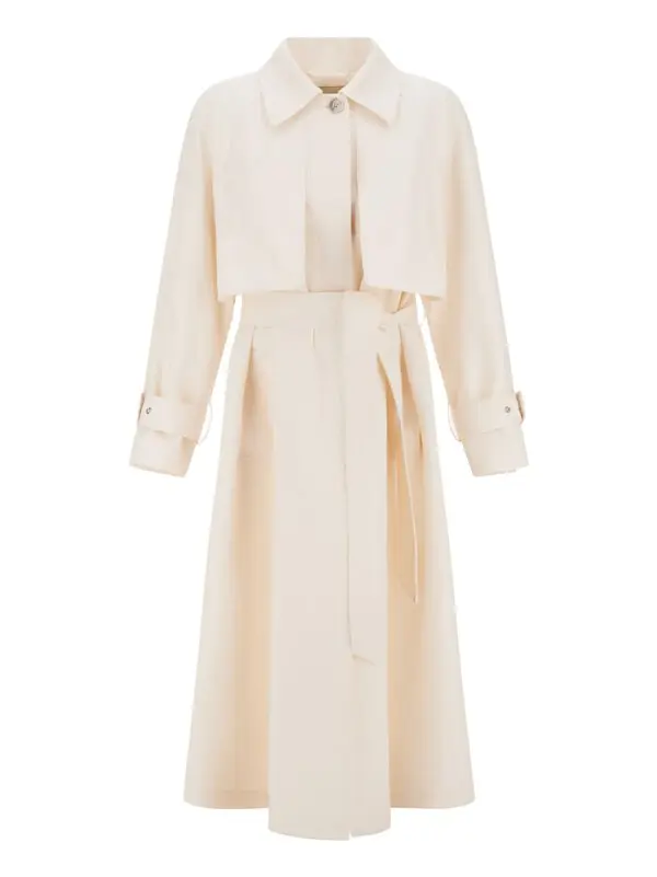 Herno Belted Trench Coat - Ivory