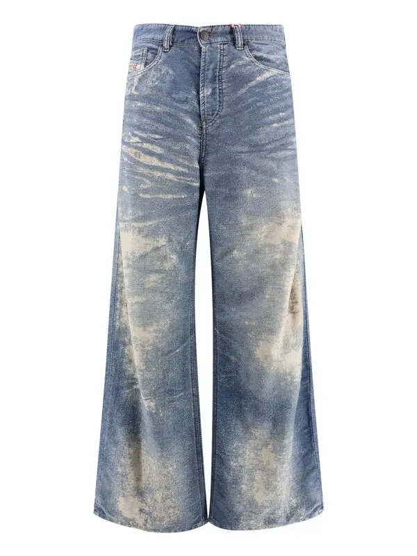 DIESEL® 1996 D-sire-fsf Wide Leg Distressed Jeans - Gray