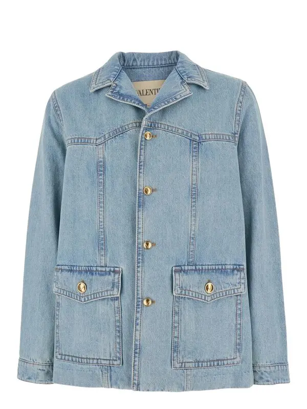 Valentino Garavani Denim Trucker Jacket - Denim Blue