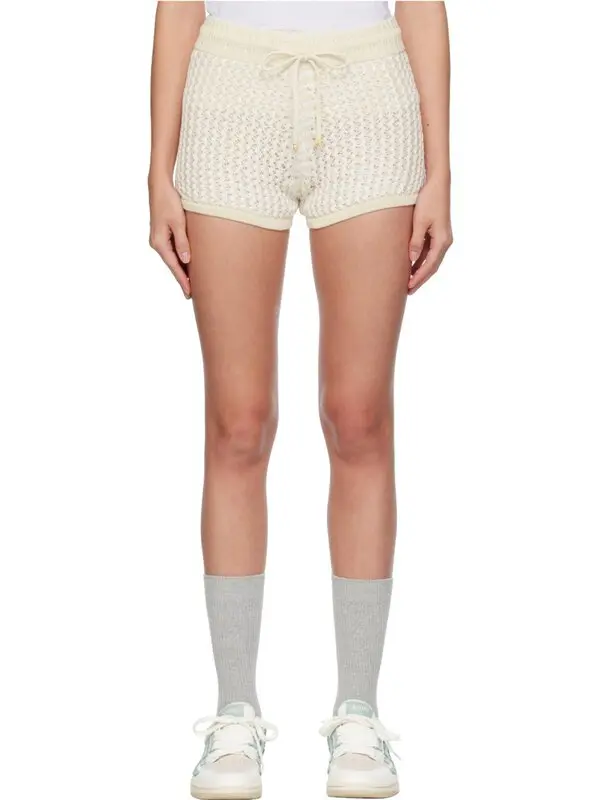 Amiri Crochet Shorts - Alabaster