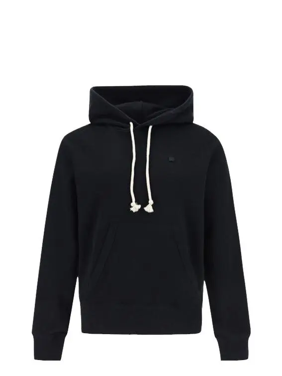 Acne Studios Logo Patch Drawstring Hoodie - Black