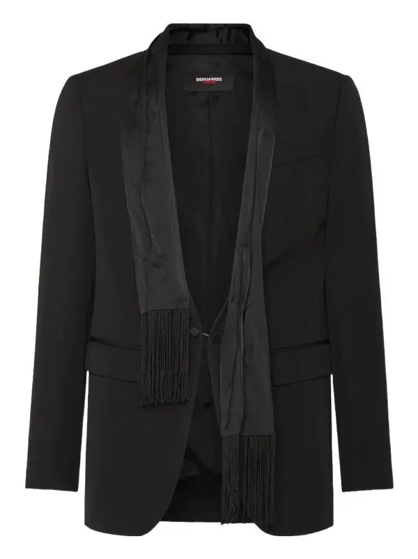 Dsquared2 X Magliano Scarf-detailed Blazer - Black