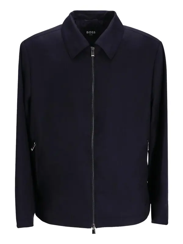 Hugo Boss Slim Fit Zip-up Jacket - Black