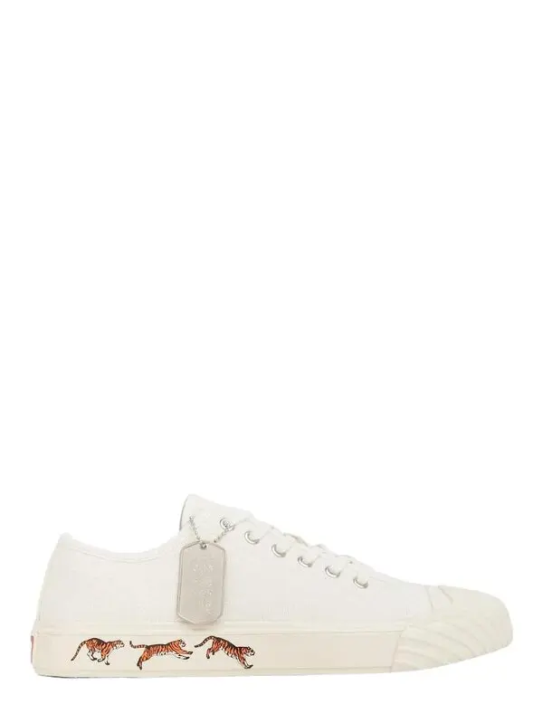 Kenzo Running Tiger" Canvas Low-top Trainers - White