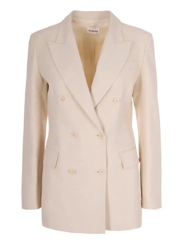 P.a.r.o.s.h Double Breasted Blazer - Nude