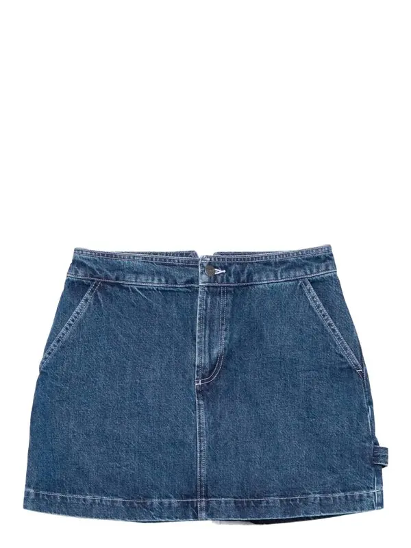 A.p.c. A-line Denim Skirt With Pockets - Blue