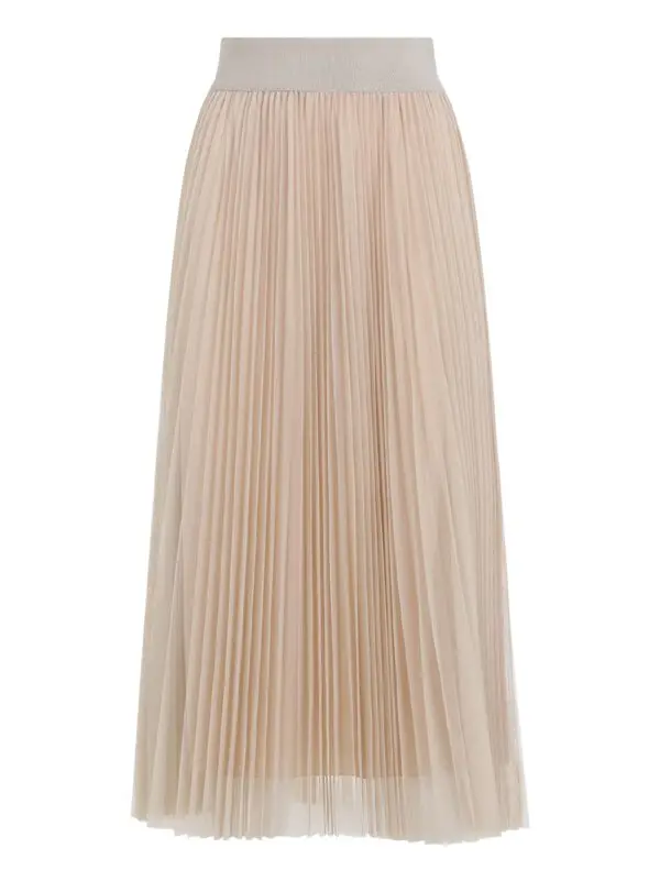 Fabiana Filippi Pleated Tulle Skirt - Nude