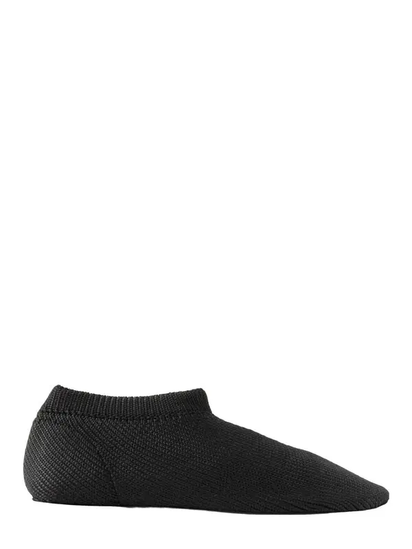 Proenza Schouler Ribbed Knit Slip-on Flats - Black