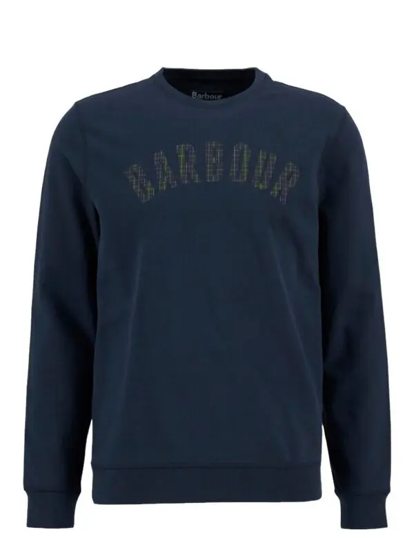 Barbour Berwick Logo-appliqué Crew Neck Sweater - Navy Blue