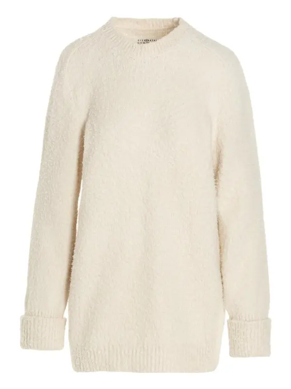 MAISON MARGIELA Crewneck Long-sleeved Jumper - White