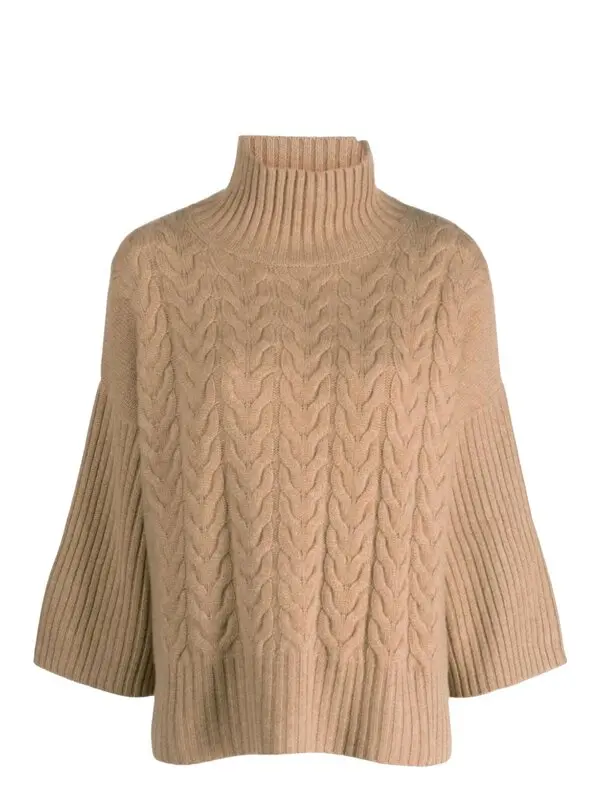 Max Mara Okra Turtleneck Long-sleeved Jumper - Brown