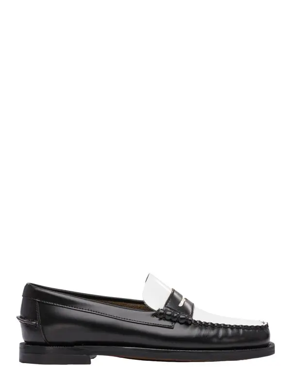 SEBAGO Two-tone Leather Loafers - Black