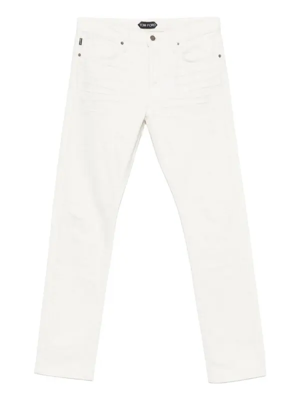 TOM FORD Ripped Detail Jeans - White