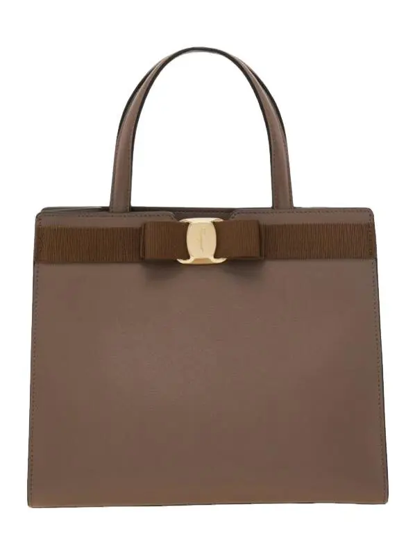 FERRAGAMO Viva Bow Tote Bag - Brown