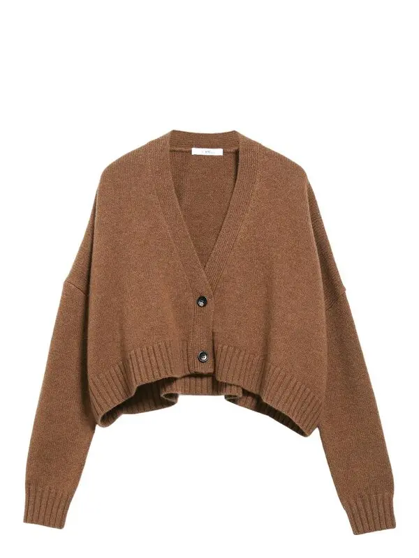 Max Mara Wool And Cashmere Short Cardigan - Brown