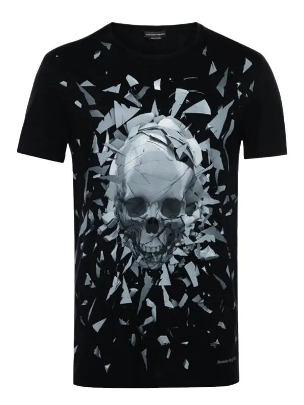 Alexander McQueen Logo Short-sleeved T-shirt - Black
