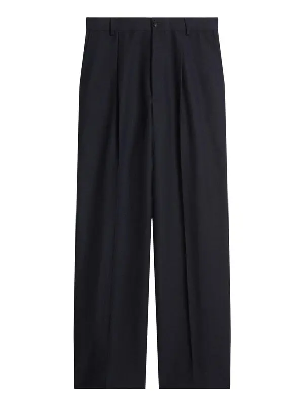 Dries Van Noten Pressed Creased Straight-leg Trousers - Blue