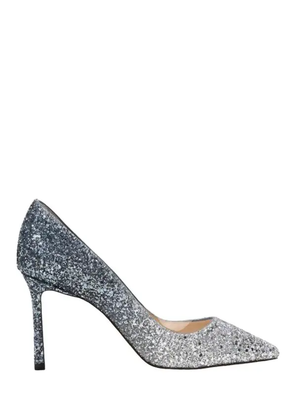 JIMMY CHOO Sequined Pointed Toe High Heel Pumps - Gray