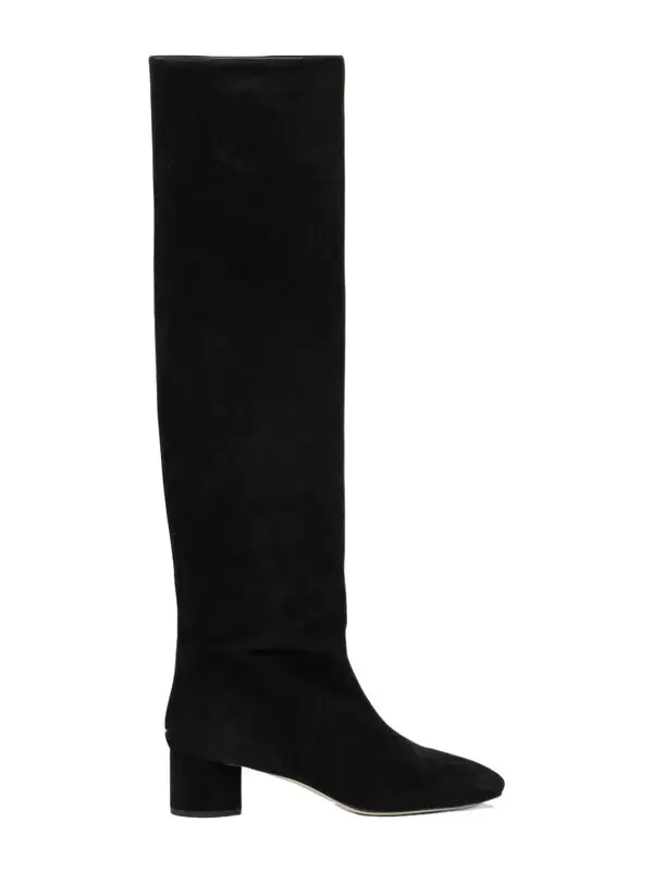 AeydĒ 55mm Willa Suede Block-heel Boots - Black