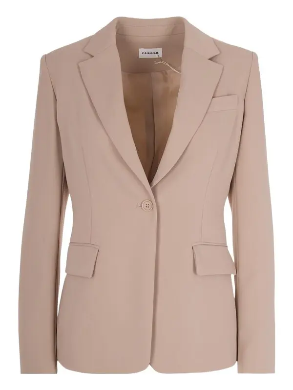 P.a.r.o.s.h Long-sleeved Suit Jacket - Nude