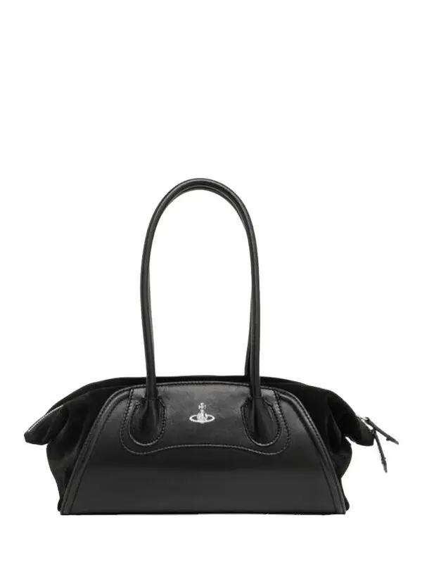 VIVIENNE WESTWOOD Small Shirley Orb Plaque Shoulder Bag - Black