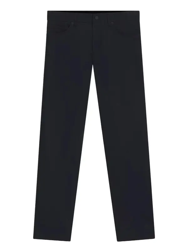 Hugo Boss Maine Five-pocket Logo Plaque Trousers - Dark Blue