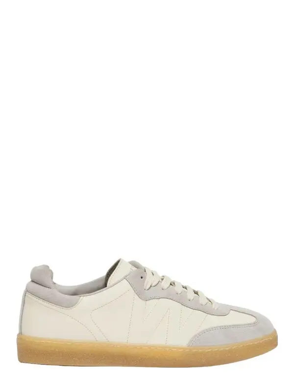 Max Mara Lace-up Sneakers With Embossed Detailing - Medium Gray