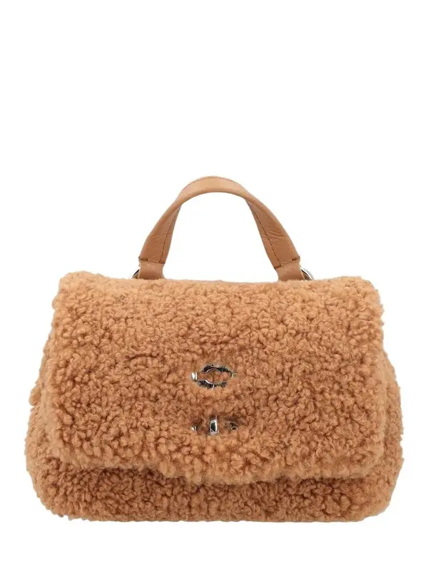 ZANELLATO Dolly Baby Bag In Teddy Faux Fur - Brown