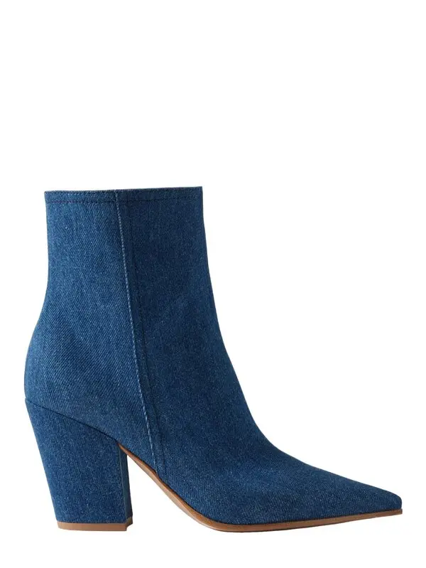 GIANVITO ROSSI Denim Ankle Boots - Blue