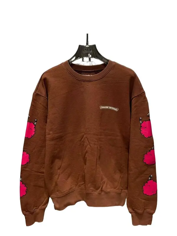 Chrome Hearts Long-sleeved Crewneck Sweatshirt With Graphic Detail - Brown