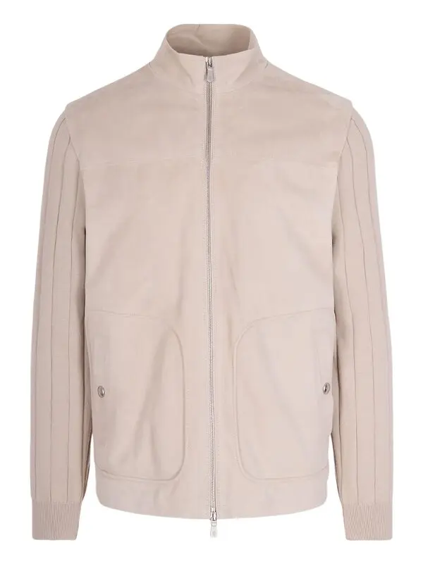 Eleventy Paneled Zip Up Jacket - Nude