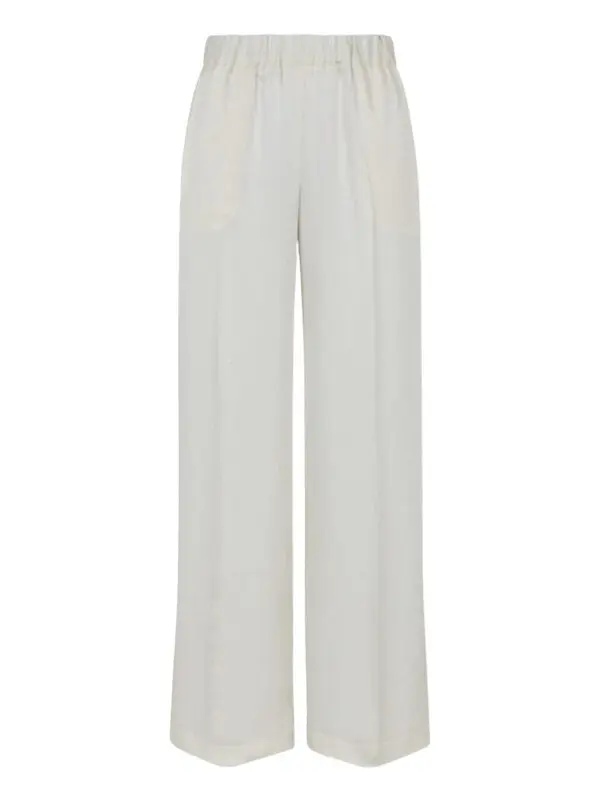 P.a.r.o.s.h Elasticated Waist Trousers - White