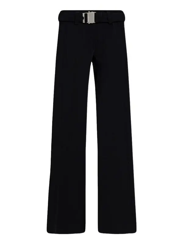 MISBHV Flared Buckled-waist Trousers - Black
