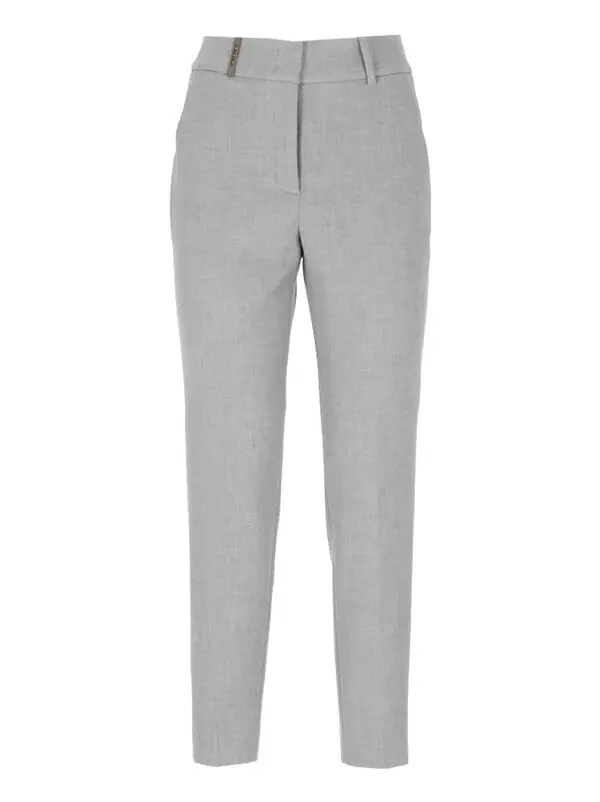 Peserico Tailored Cropped Pants - Gray