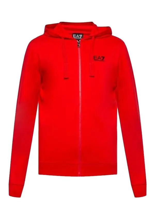 EA7 Zip-up Logo Hoodie - Red