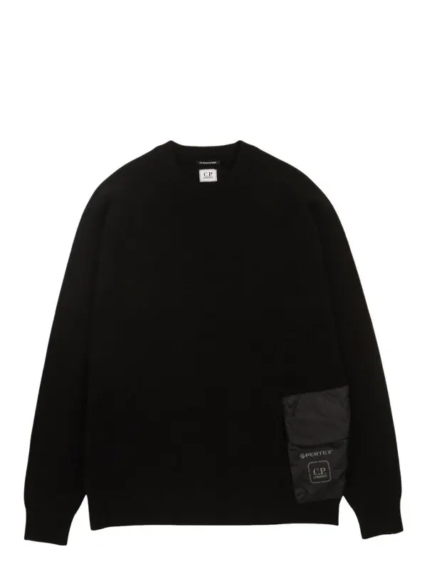 C.P. COMPANY Long-sleeved Knit Sweater - Black