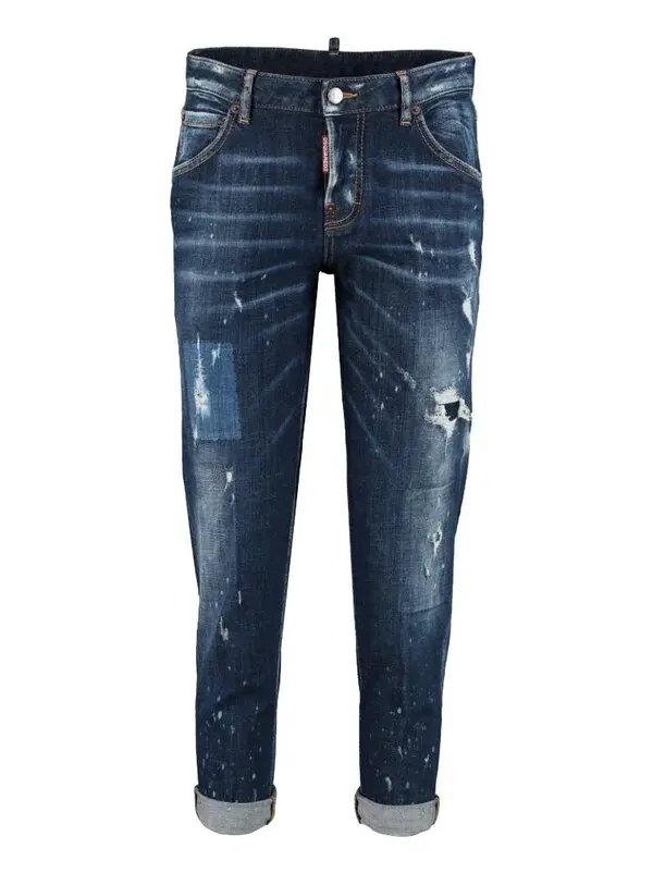 Dsquared2 Distressed Jeans With Pierced Detailing - Blue