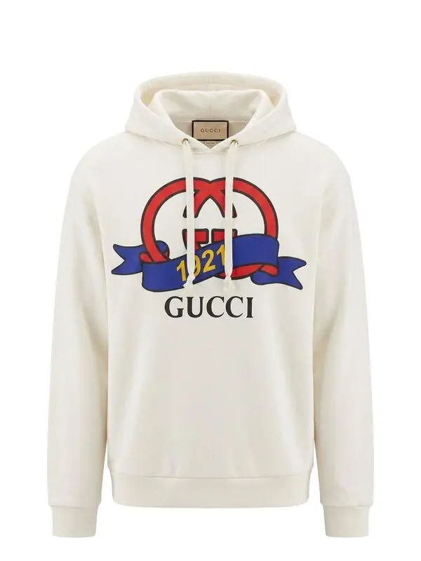 Gucci Interlocking G 1921 Printed Hoodie - Off White