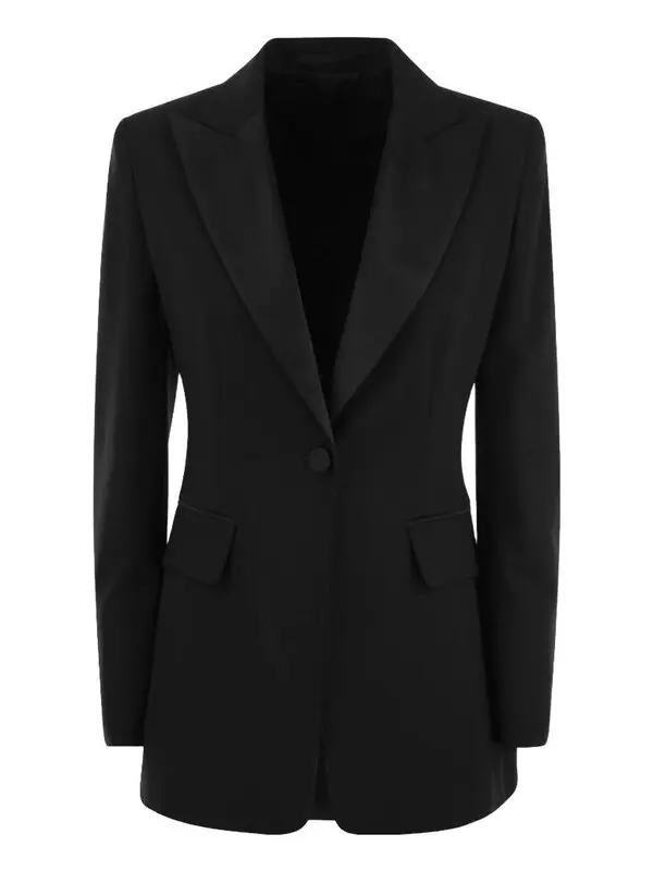 Max Mara Single-breasted Wool-blend Blazer - Black