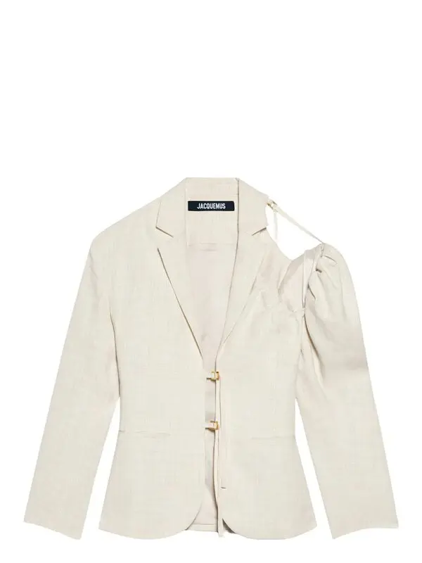 Jacquemus La Veste Galliga Asymmetric Blazer - White