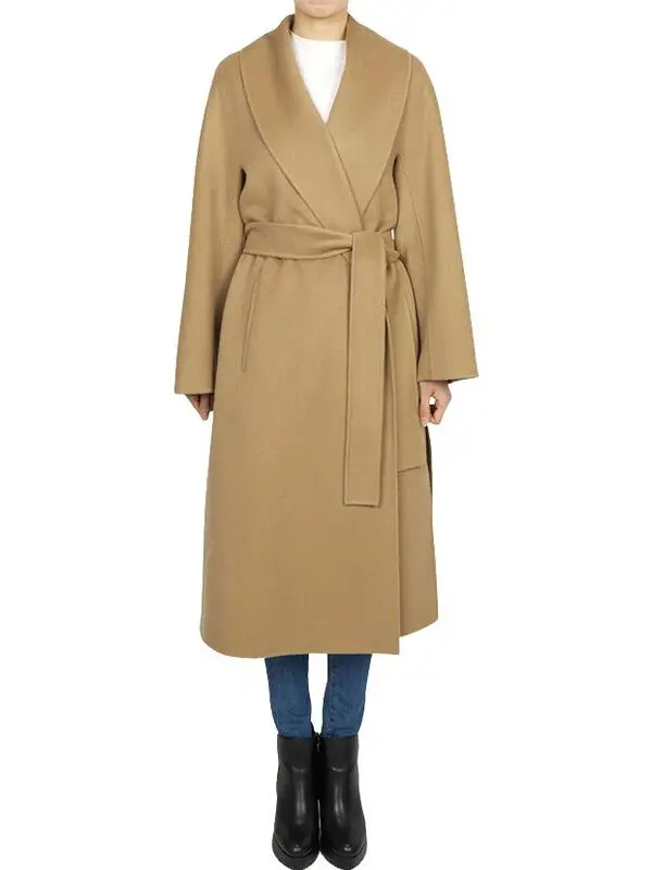 Max Mara Chopin Belted Coat - Nude