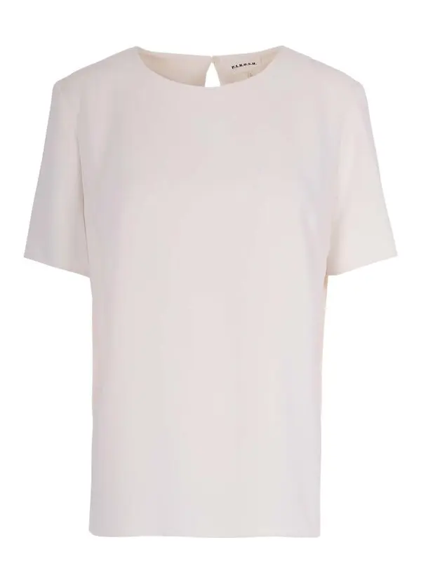 P.a.r.o.s.h Short-sleeved Round Neck T-shirt - White