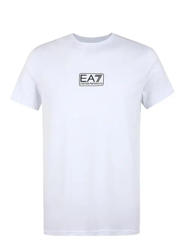 EA7 Logo Short Sleeved T-shirt - White