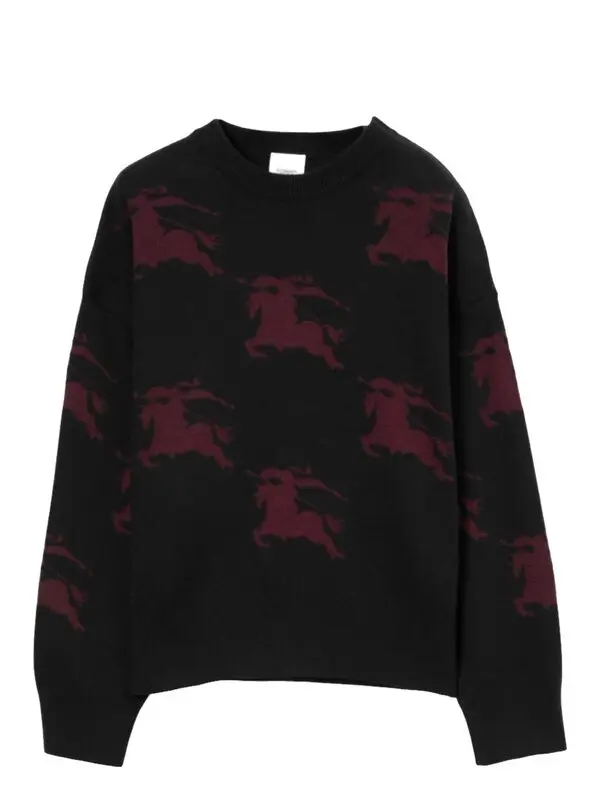Burberry Logo Intarsia-knit Crewneck Jumper - No