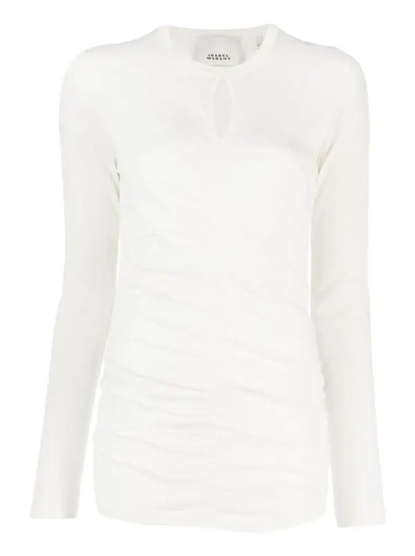 Isabel Marant Étoile Gathered Detail Knit Jumper - White